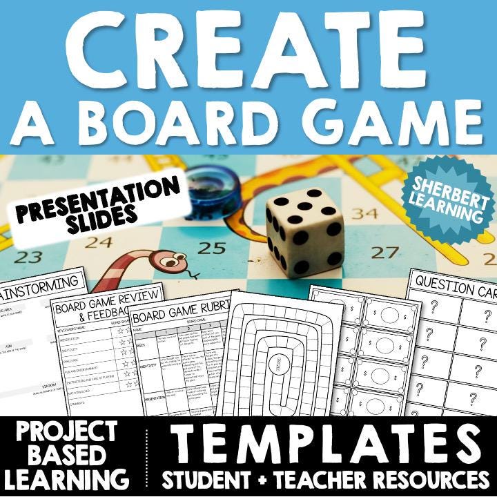 Create a Board Game! Fun Math Project Based Learning & Probability Unit ...
