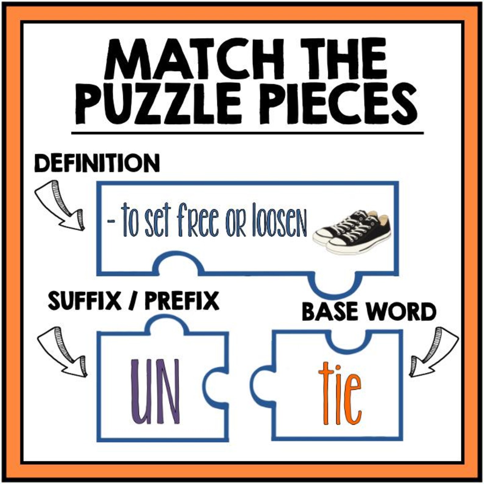 Prefixes & Suffixes Matching Game - Word Work Activity + Response ...