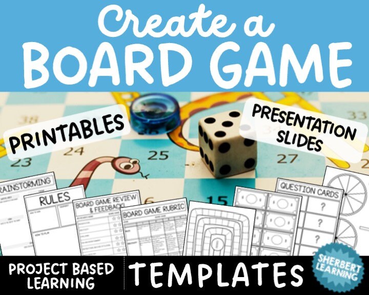Create a Board Game Fun Math Project Based Learning & Probability Unit ...