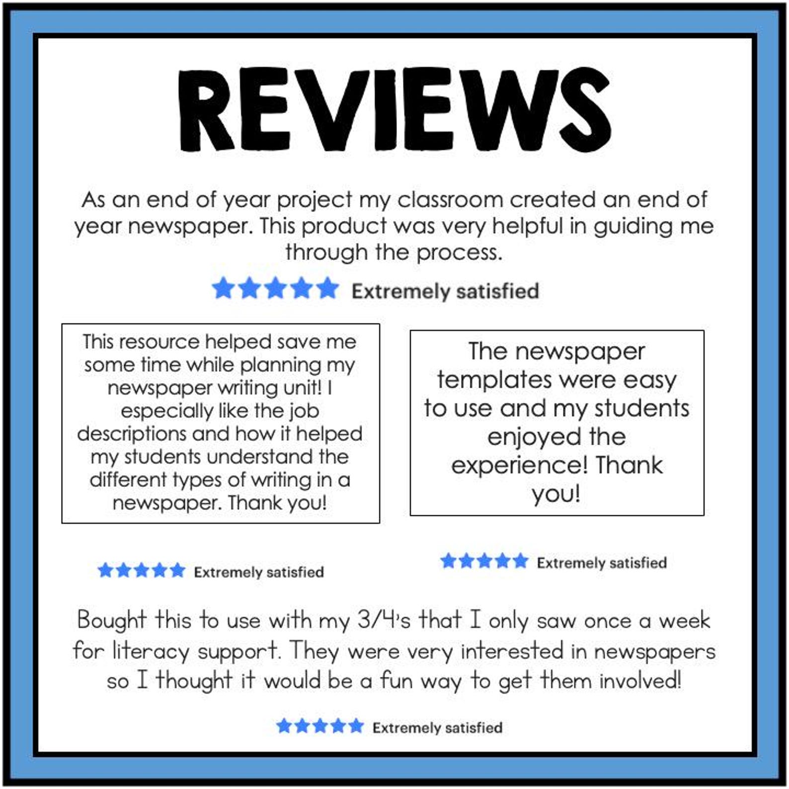 Create a Class Newspaper - Templates and Board Game Parts - DIGITAL ...