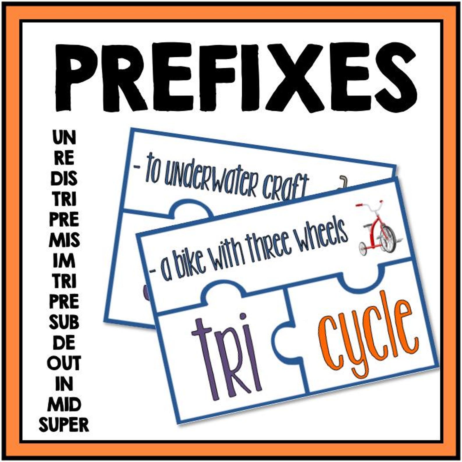 Prefixes & Suffixes Matching Game - Word Work Activity + Response ...