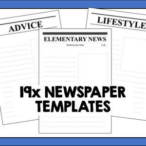 Create a Class Newspaper Templates and Board Game Parts DIGITAL ...