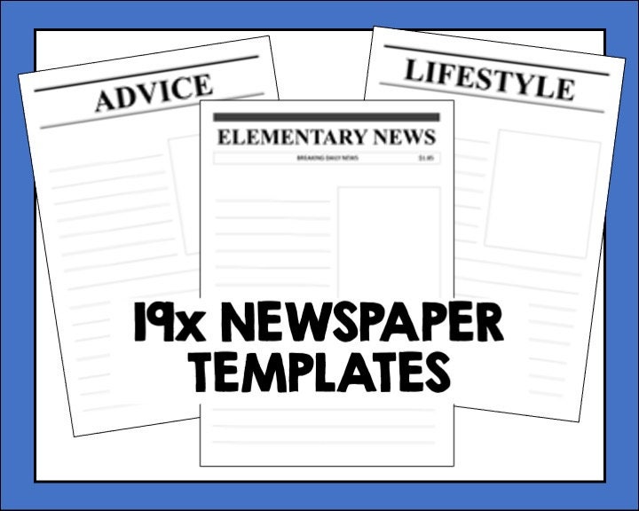 Create a Class Newspaper Templates and Board Game Parts DIGITAL ...