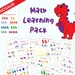 Dinosaur Math Pack, Preschool Math Pack, Math Printables, Preschool ...
