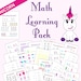 Unicorn Math Pack, Preschool Math Pack, Math Printables, Preschool Math ...