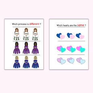Princess Math Pack, Preschool Math Pack, Math Printables, Preschool ...