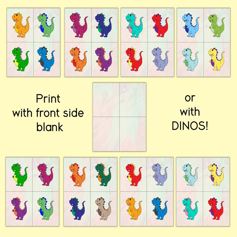 Dinosaur Letter Flashcards Dinosaur Alphabet Flashcards - Etsy