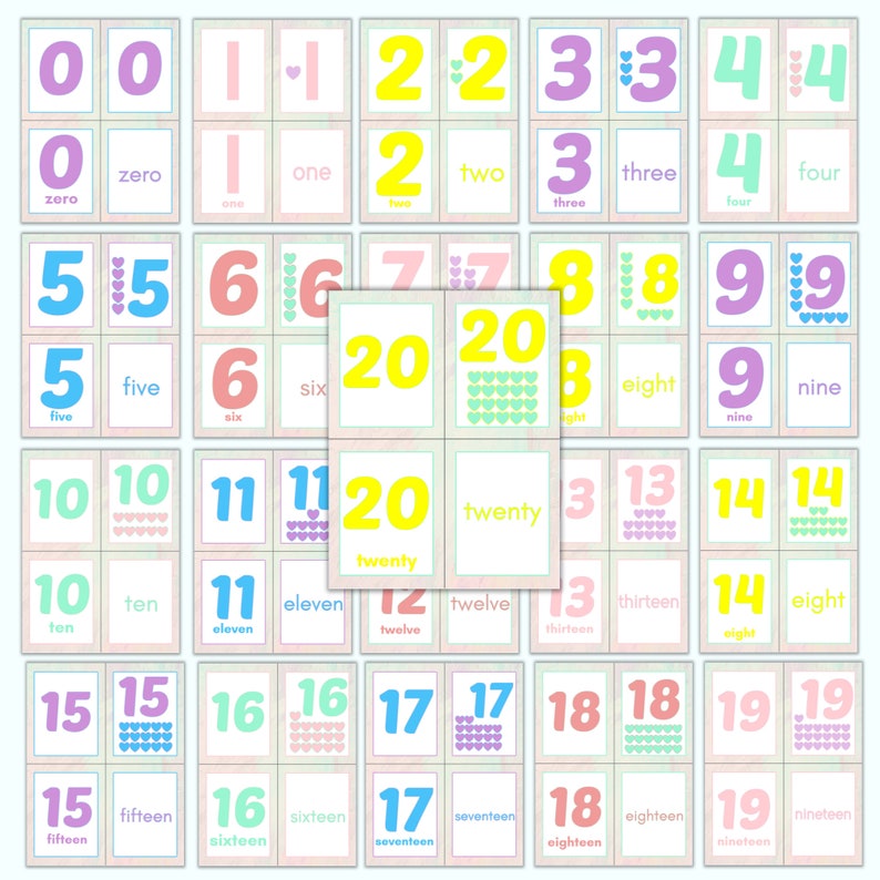 Princess Number Flashcards, Princess Counting Flashcards, Preschool ...