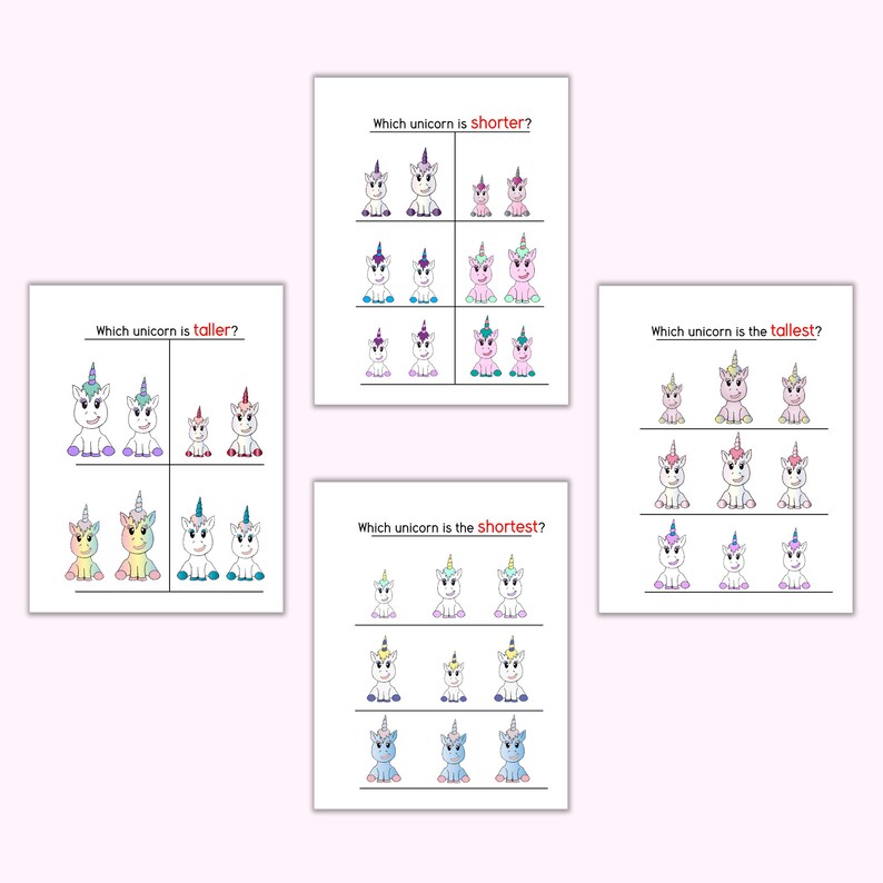 Unicorn Math Pack, Preschool Math Pack, Math Printables, Preschool Math ...