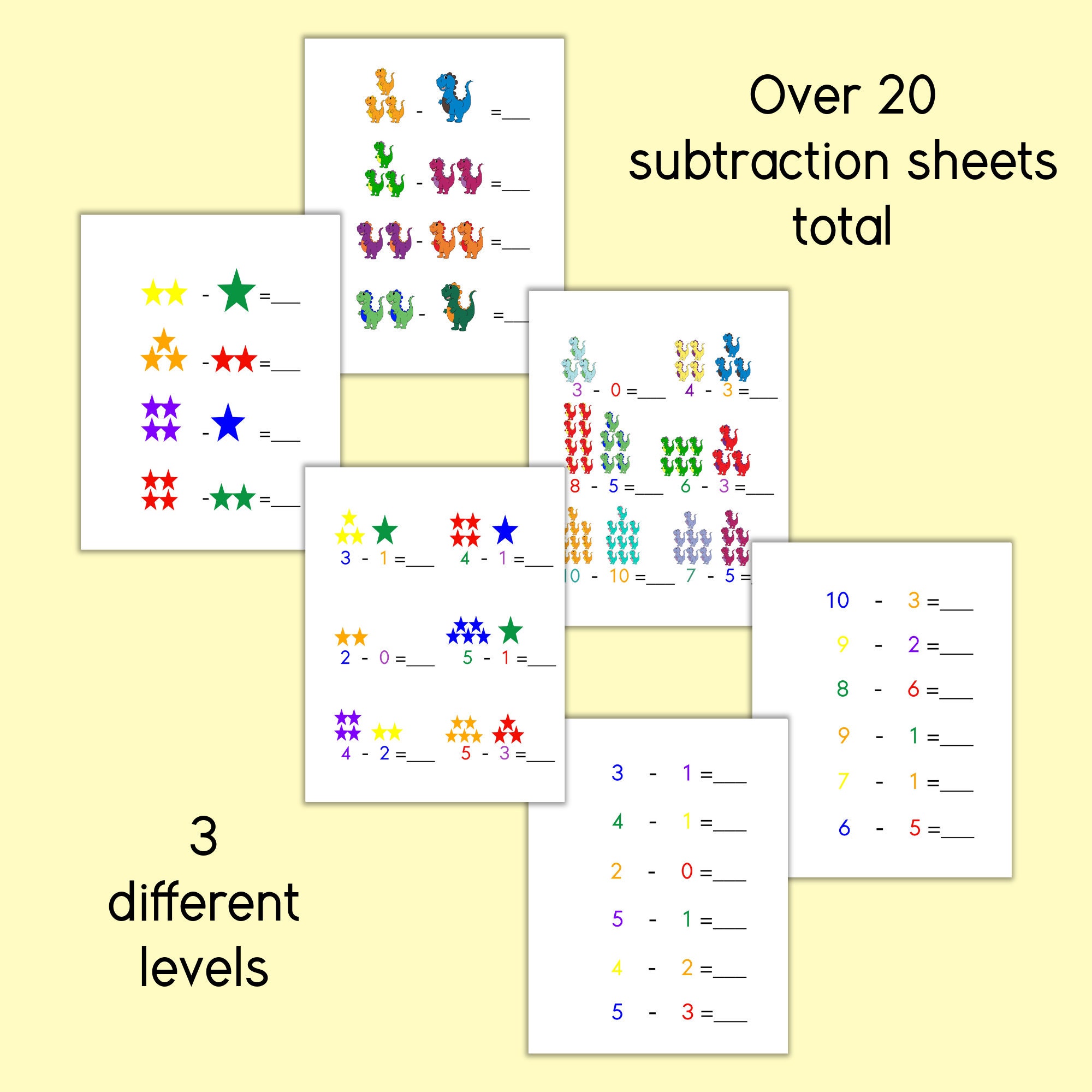 Dinosaur Math Pack Preschool Math Pack Math Printables - Etsy