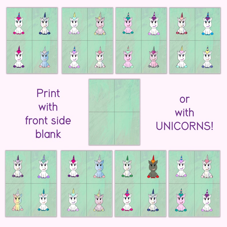 Unicorn Letter Flashcards, Unicorn Alphabet Flashcards, Preschool ...