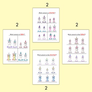 Unicorn Math Pack Preschool Math Pack Math Printables - Etsy