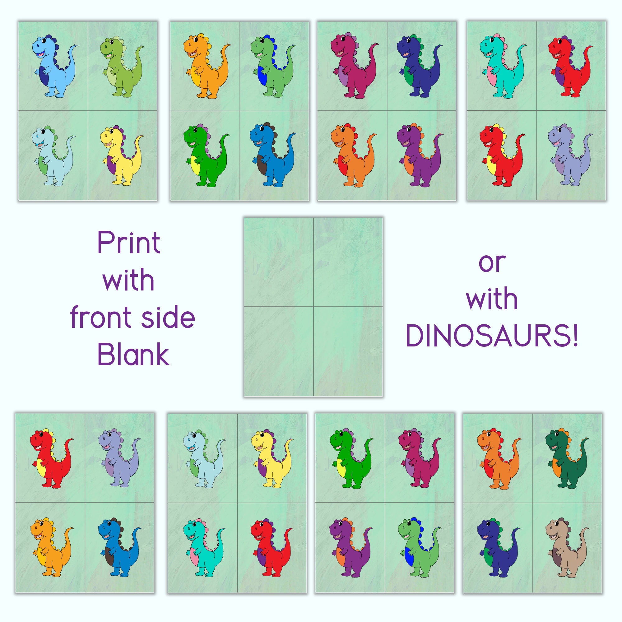 Dinosaur Number Flashcards, Dinosaur Counting Flashcards, Preschool ...