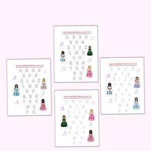 Princess Letter Learning Pack, Learning Letters, Princess Alphabet ...