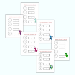 Dinosaur Time Pack, Learning Time Printables, Learning Time Worksheets ...