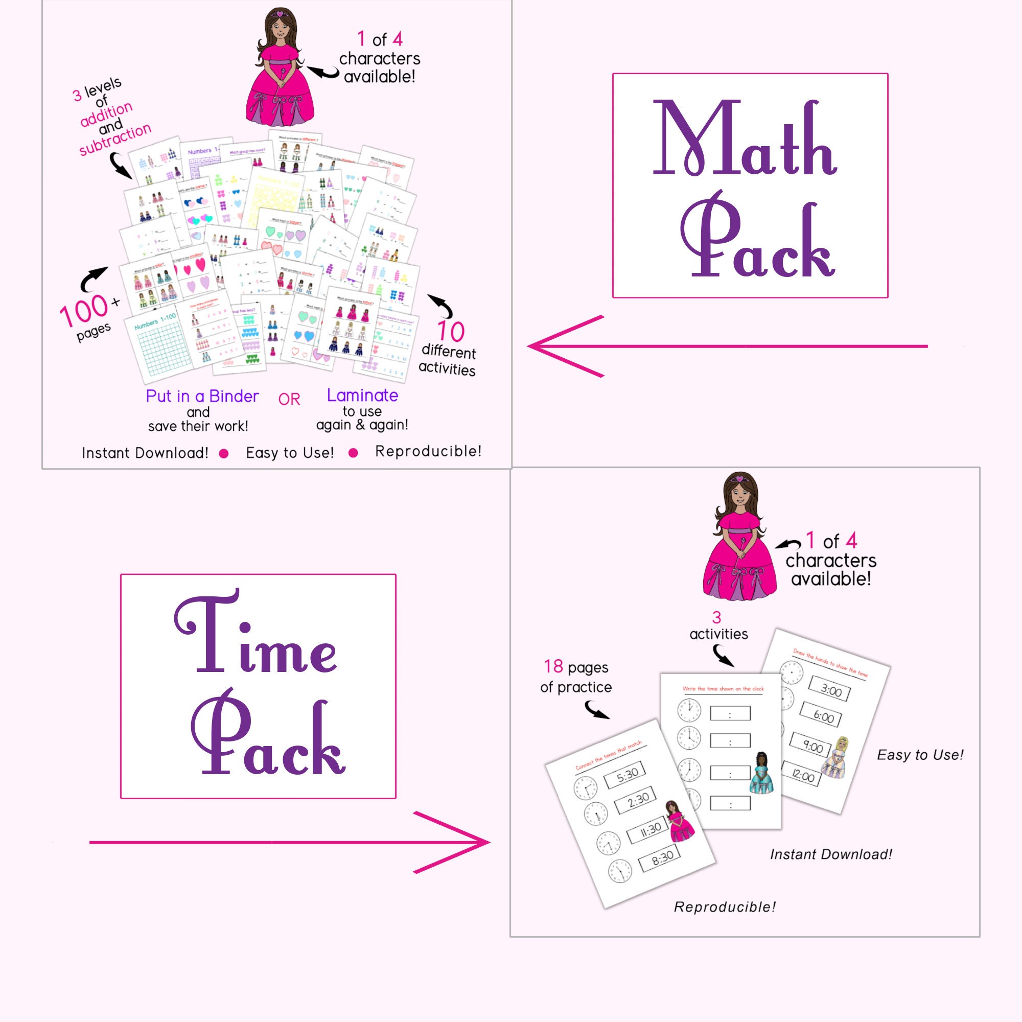 Princess Preschool Bundle, Princess Kindergarten Bundle, Preschool ...