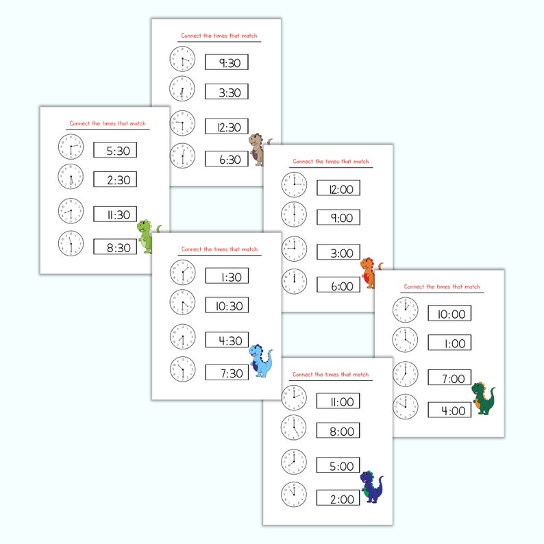 Dinosaur Time Pack Learning Time Printables Learning Time - Etsy