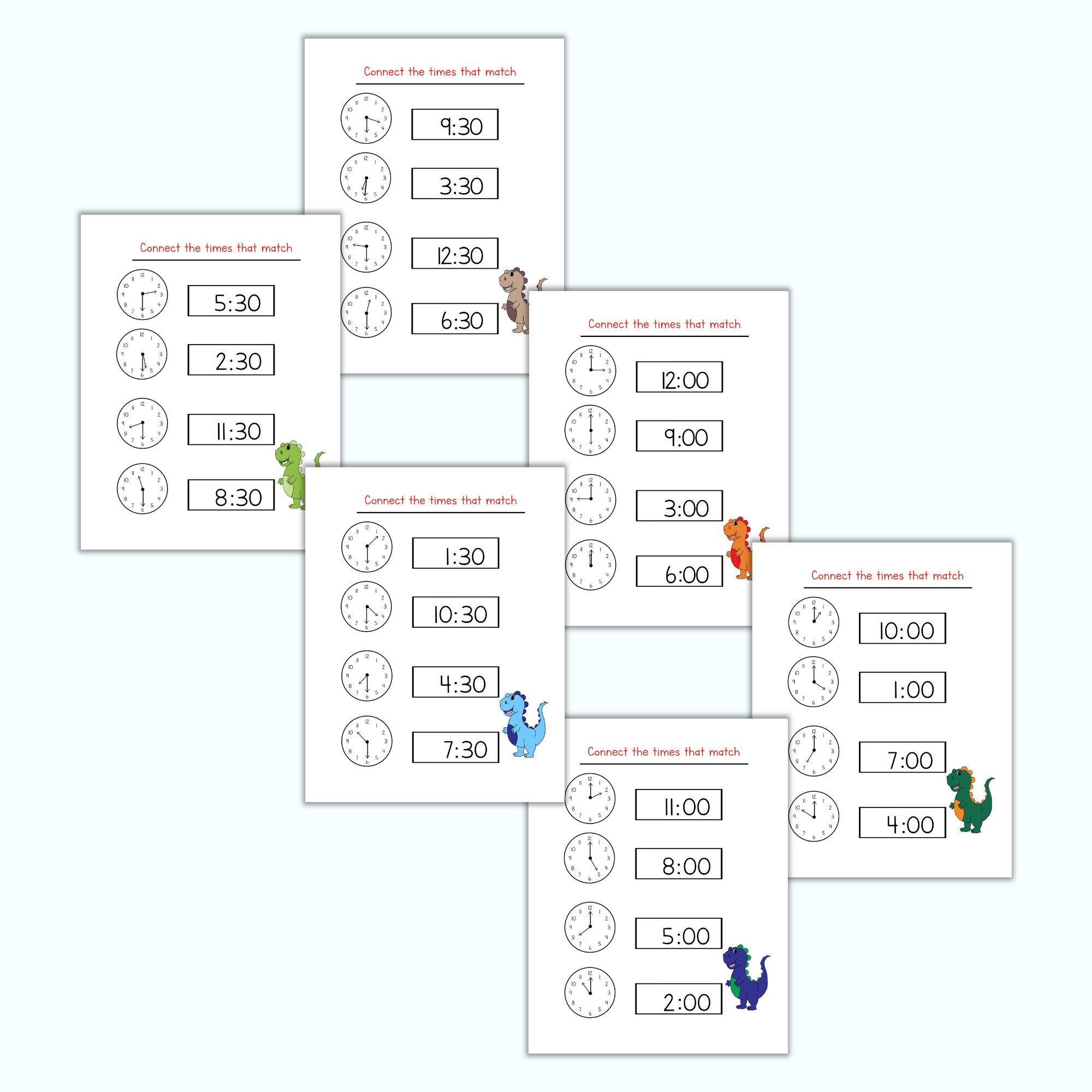 Dinosaur Time Pack Learning Time Printables Learning Time - Etsy