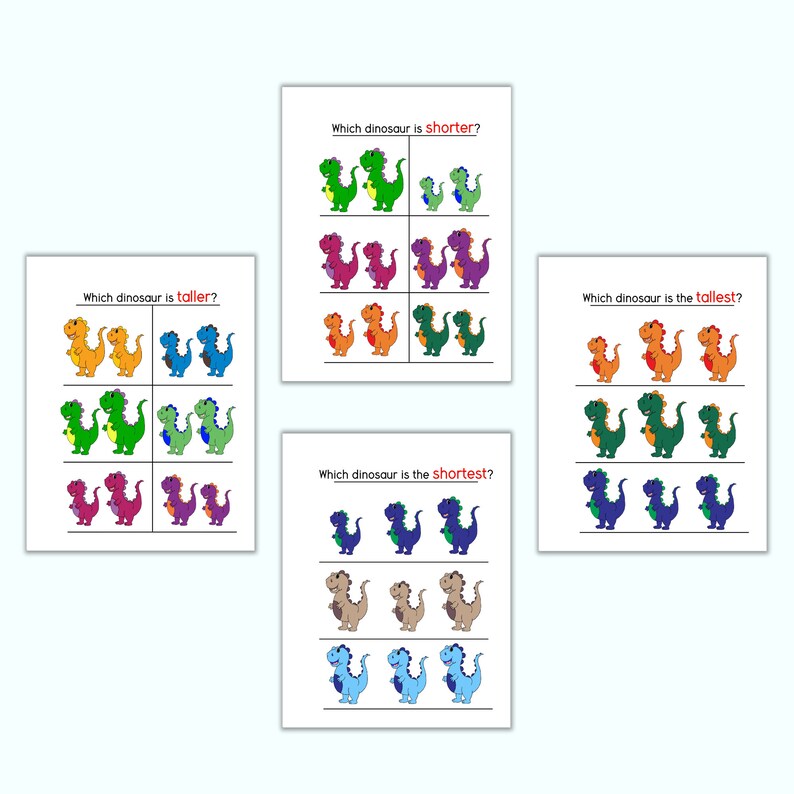 Dinosaur Math Pack, Preschool Math Pack, Math Printables, Preschool ...