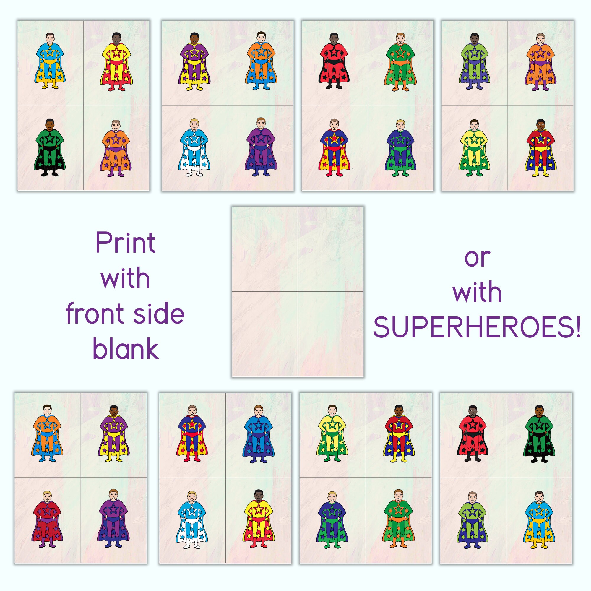 Superhero Number Flashcards, Superhero Counting Flashcards, Preschool ...