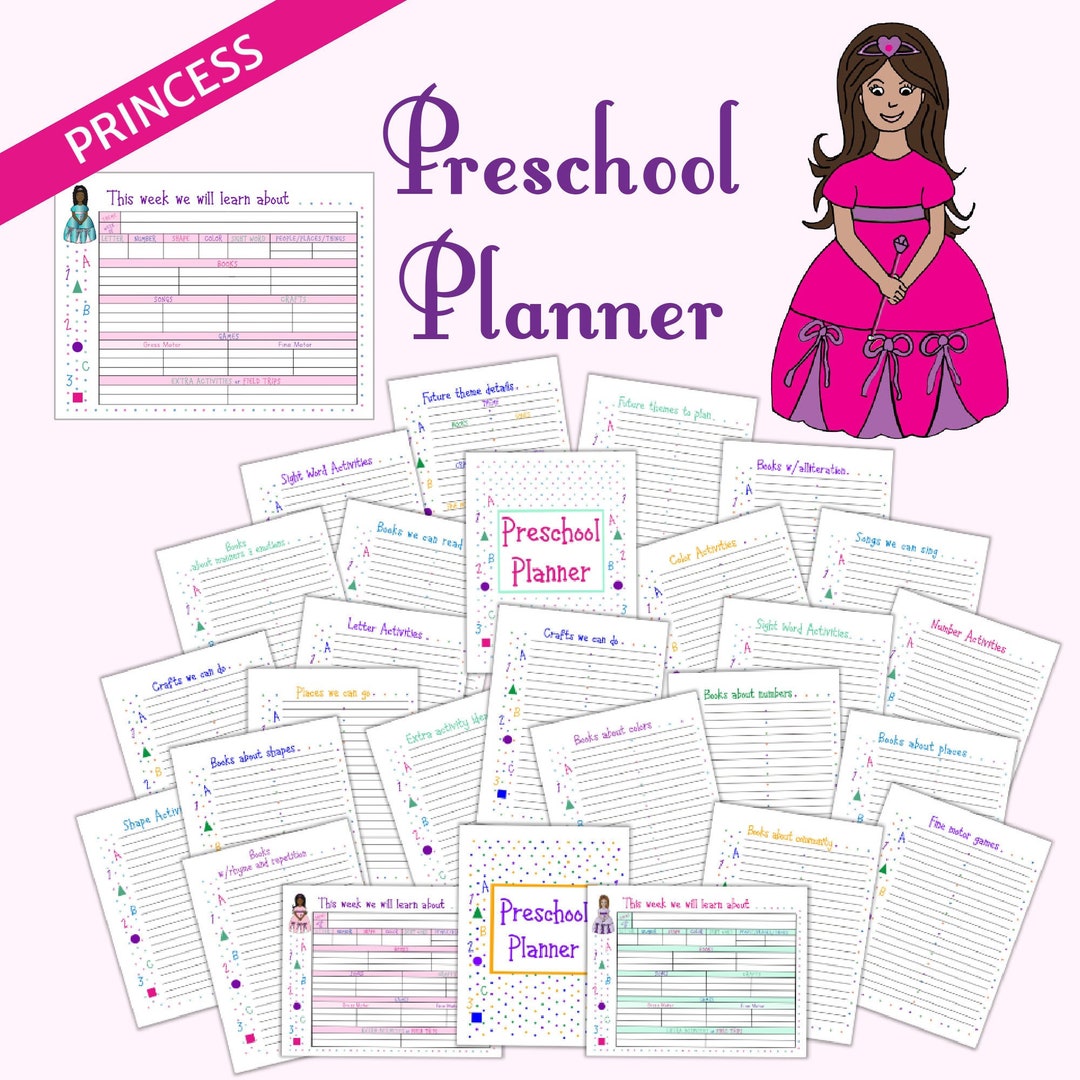 Princess Preschool Planner, Princess Preschool, Preschool Planner ...