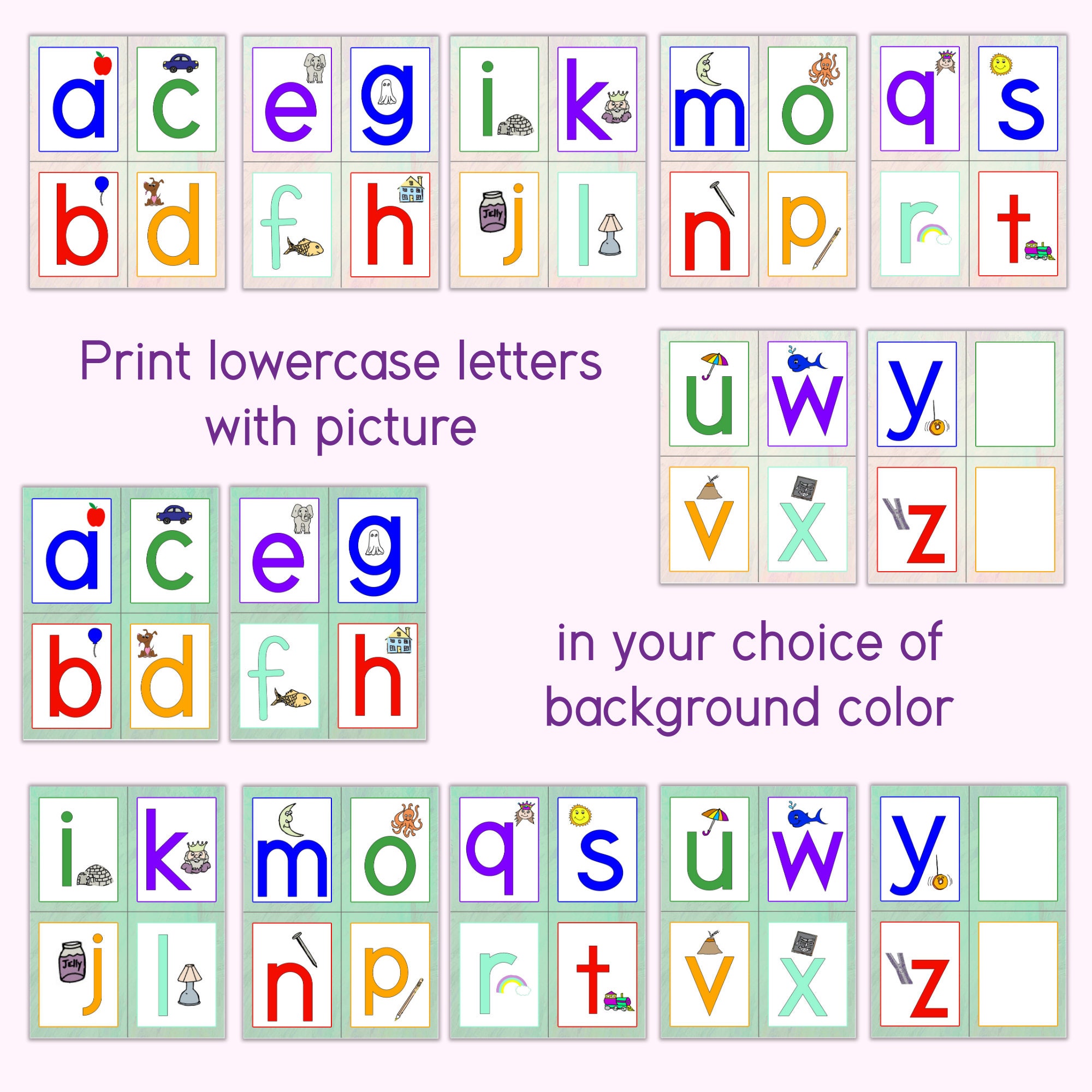 Unicorn Letter Flashcards, Unicorn Alphabet Flashcards, Preschool ...