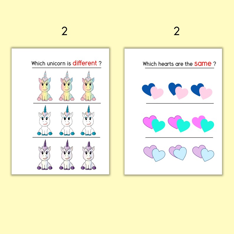 Unicorn Math Pack Preschool Math Pack Math Printables - Etsy