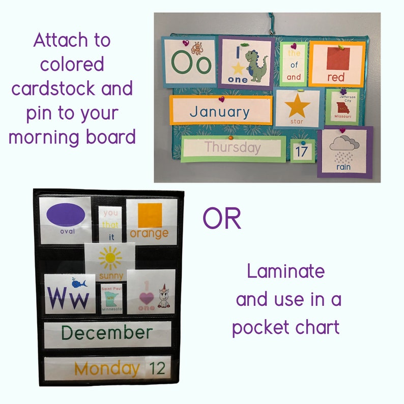 Morning Board Printables, Morning Board for Kids, Circle Time Board ...