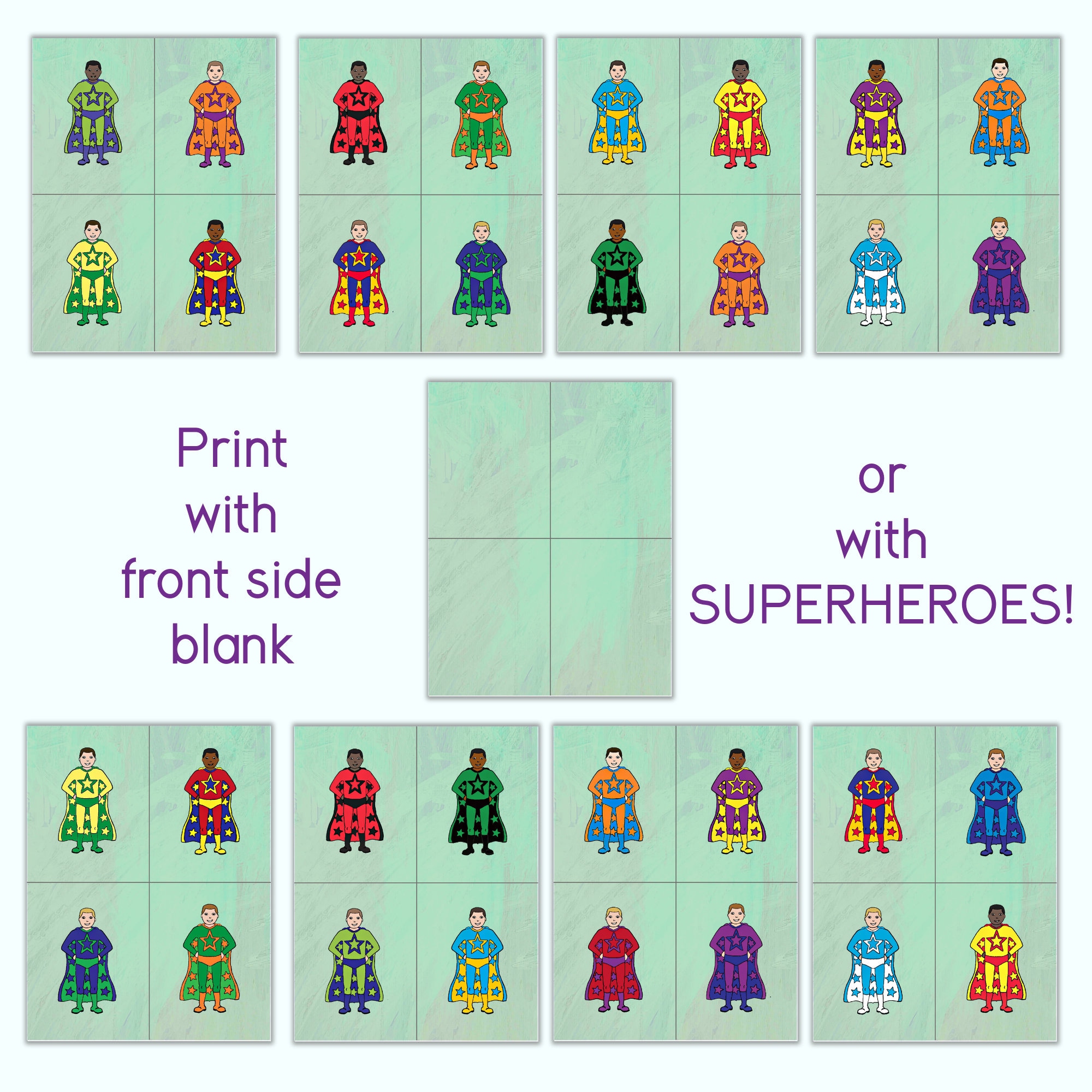 Superhero Number Flashcards, Superhero Counting Flashcards, Preschool ...