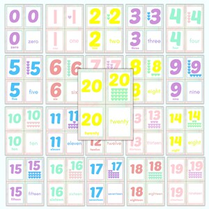 Unicorn Number Flashcards, Unicorn Counting Flashcards, Preschool ...