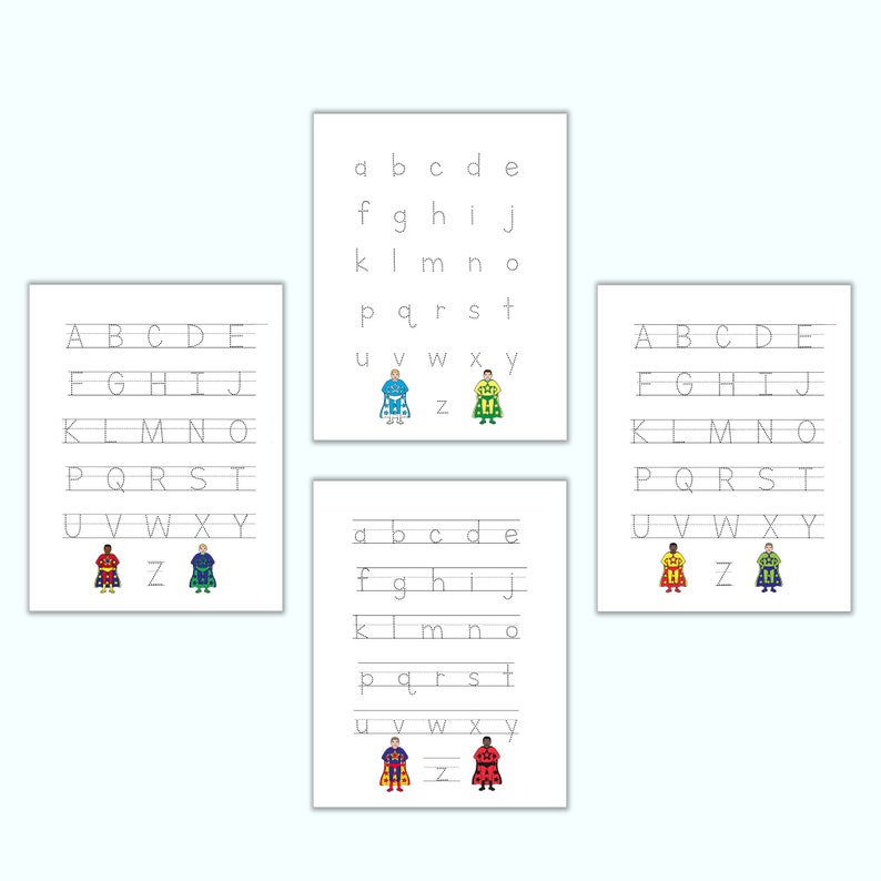 Superhero Letter Learning Pack, Learning Letters, Superhero Alphabet ...