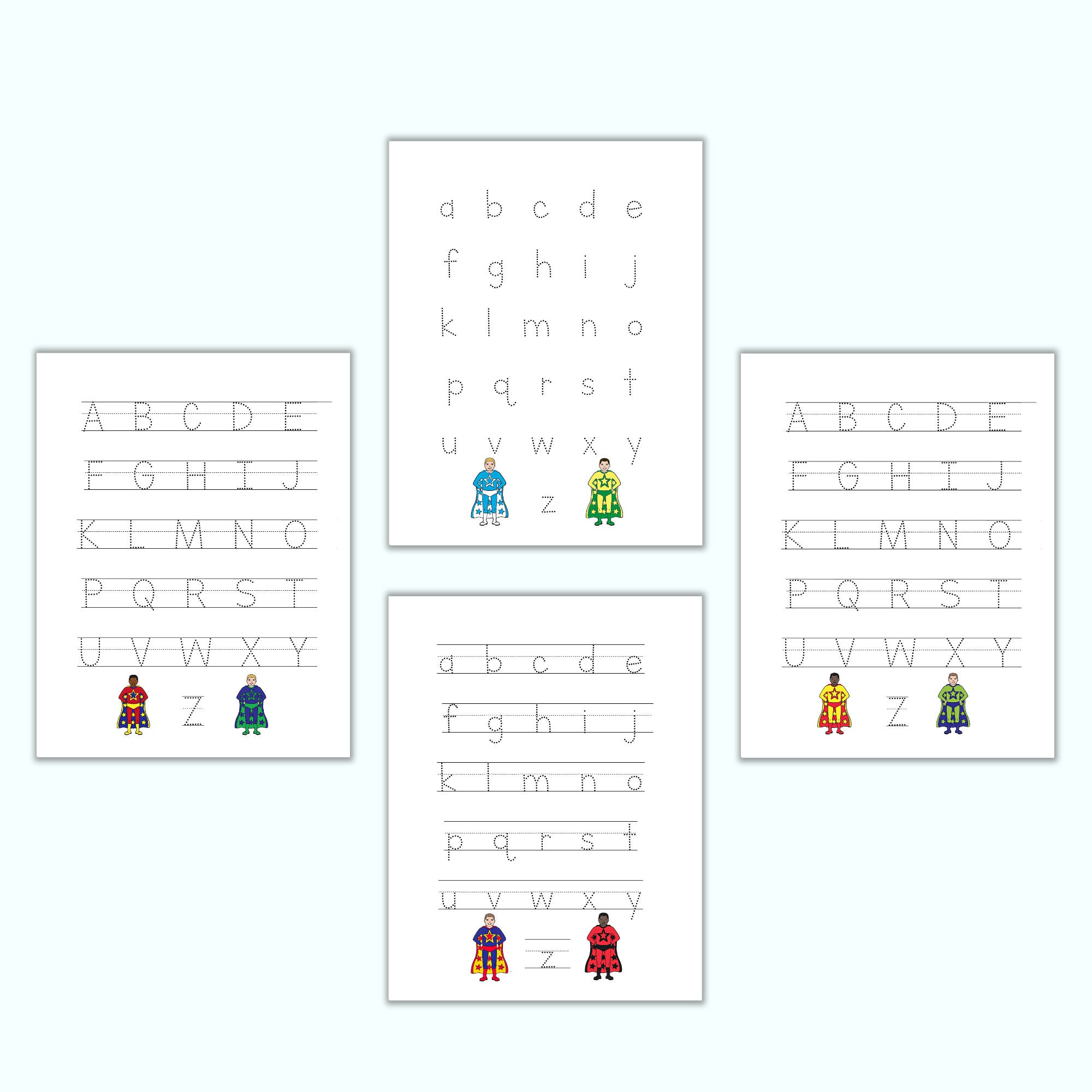 Superhero Letter Learning Pack, Learning Letters, Superhero Alphabet ...