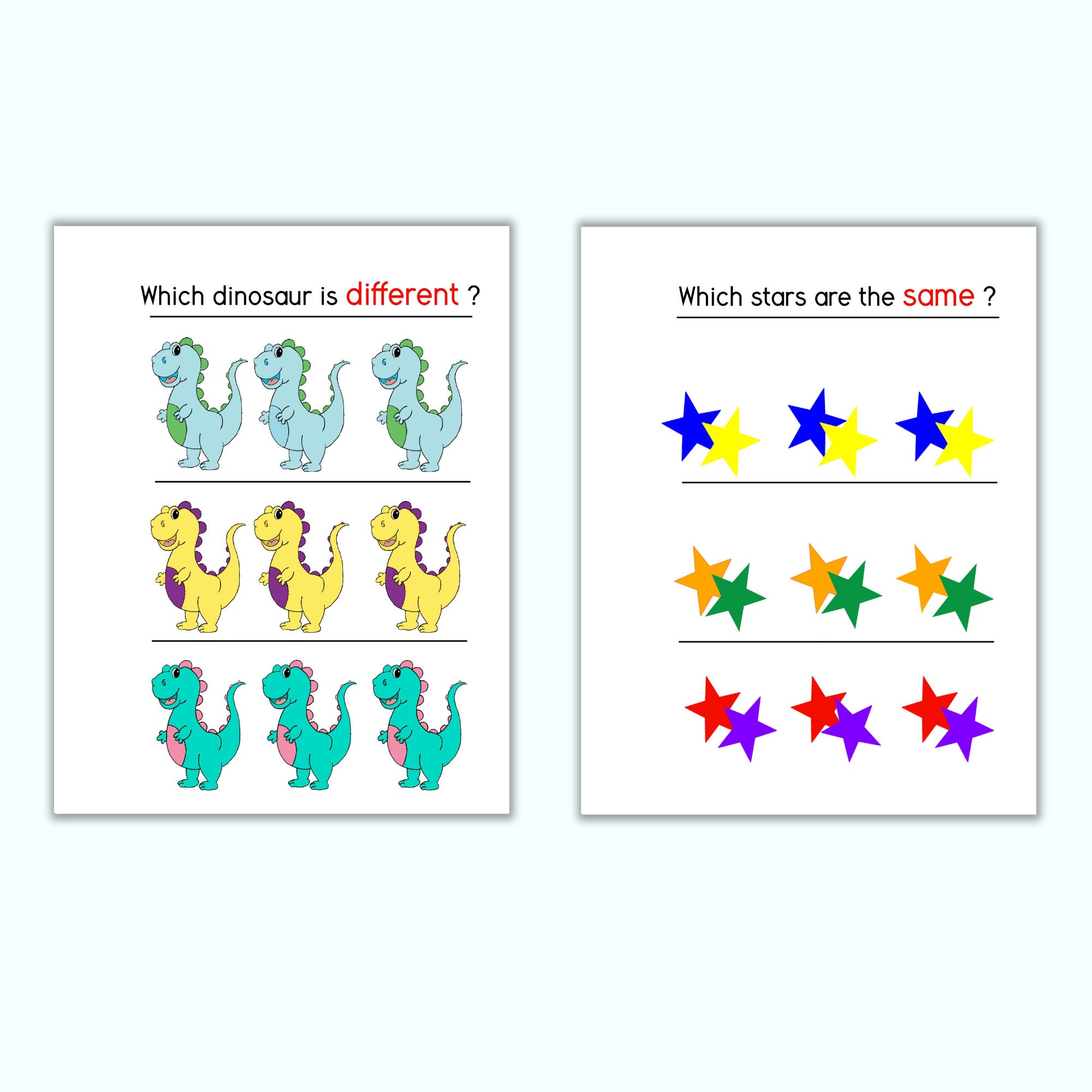 Dinosaur Math Pack, Preschool Math Pack, Math Printables, Preschool ...