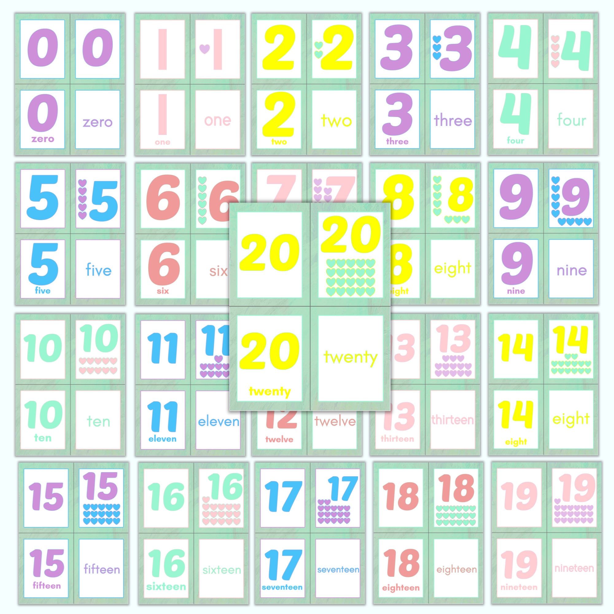 Princess Number Flashcards, Princess Counting Flashcards, Preschool ...