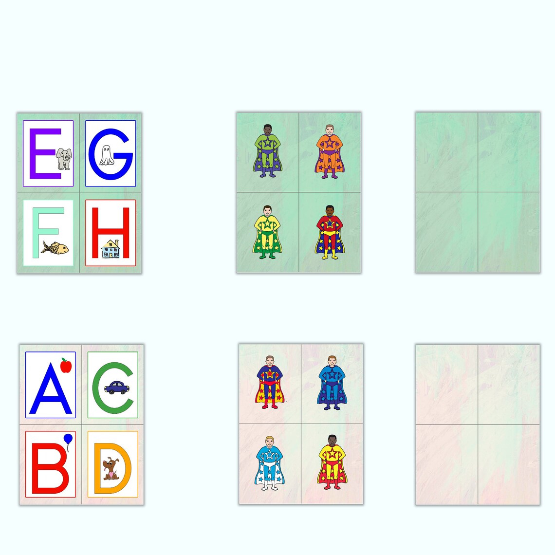 Superhero Letter Flashcards, Superhero Alphabet Flashcards, Preschool ...