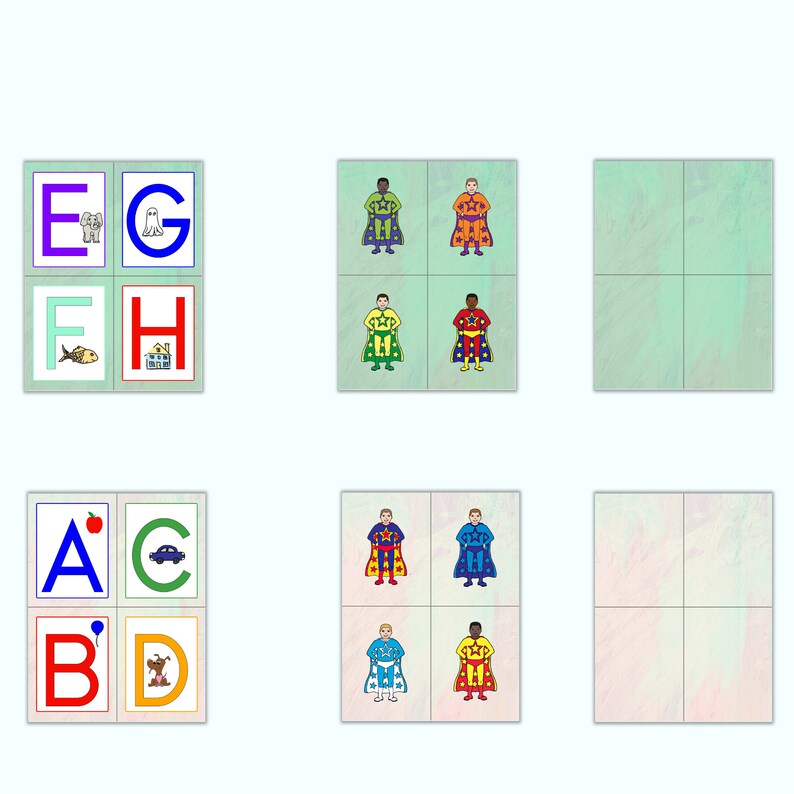 Superhero Letter Flashcards, Superhero Alphabet Flashcards, Preschool ...