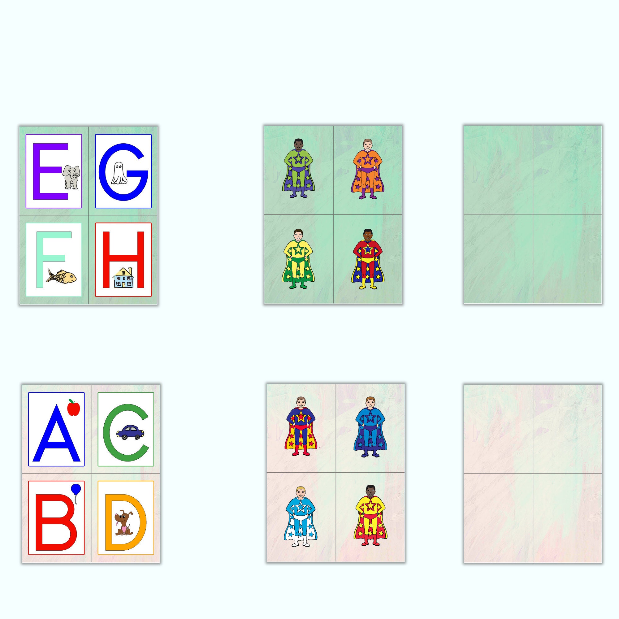 Superhero Letter Flashcards, Superhero Alphabet Flashcards, Preschool ...