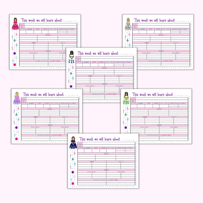 Princess Preschool Planner, Princess Preschool, Preschool Planner ...