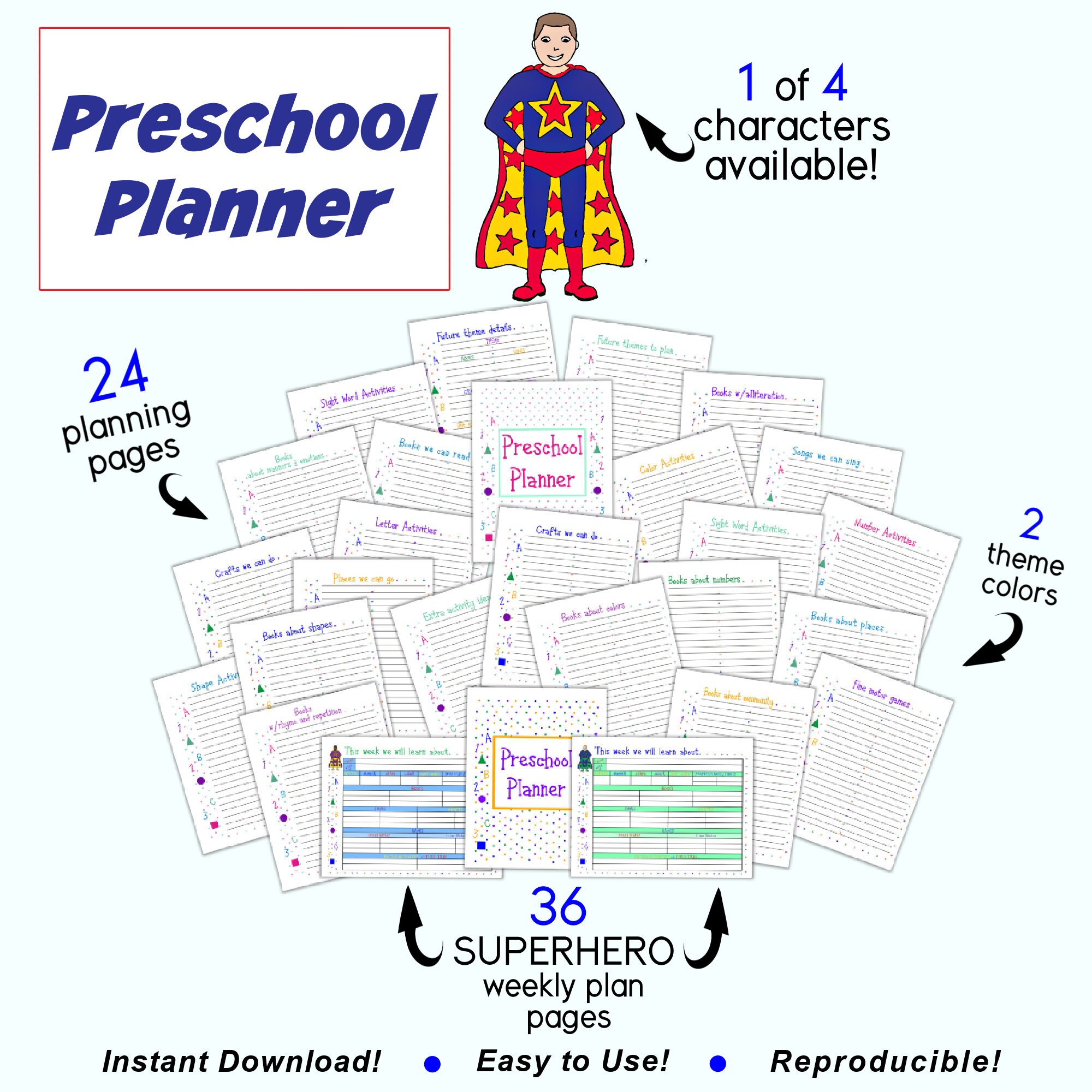 Superhero Preschool Bundle, Superhero Kindergarten Bundle, Preschool ...
