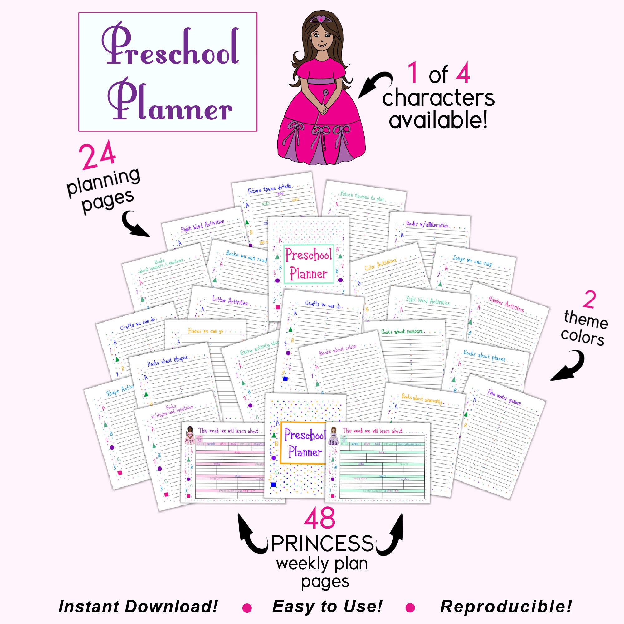 Princess Preschool Bundle, Princess Kindergarten Bundle, Preschool ...
