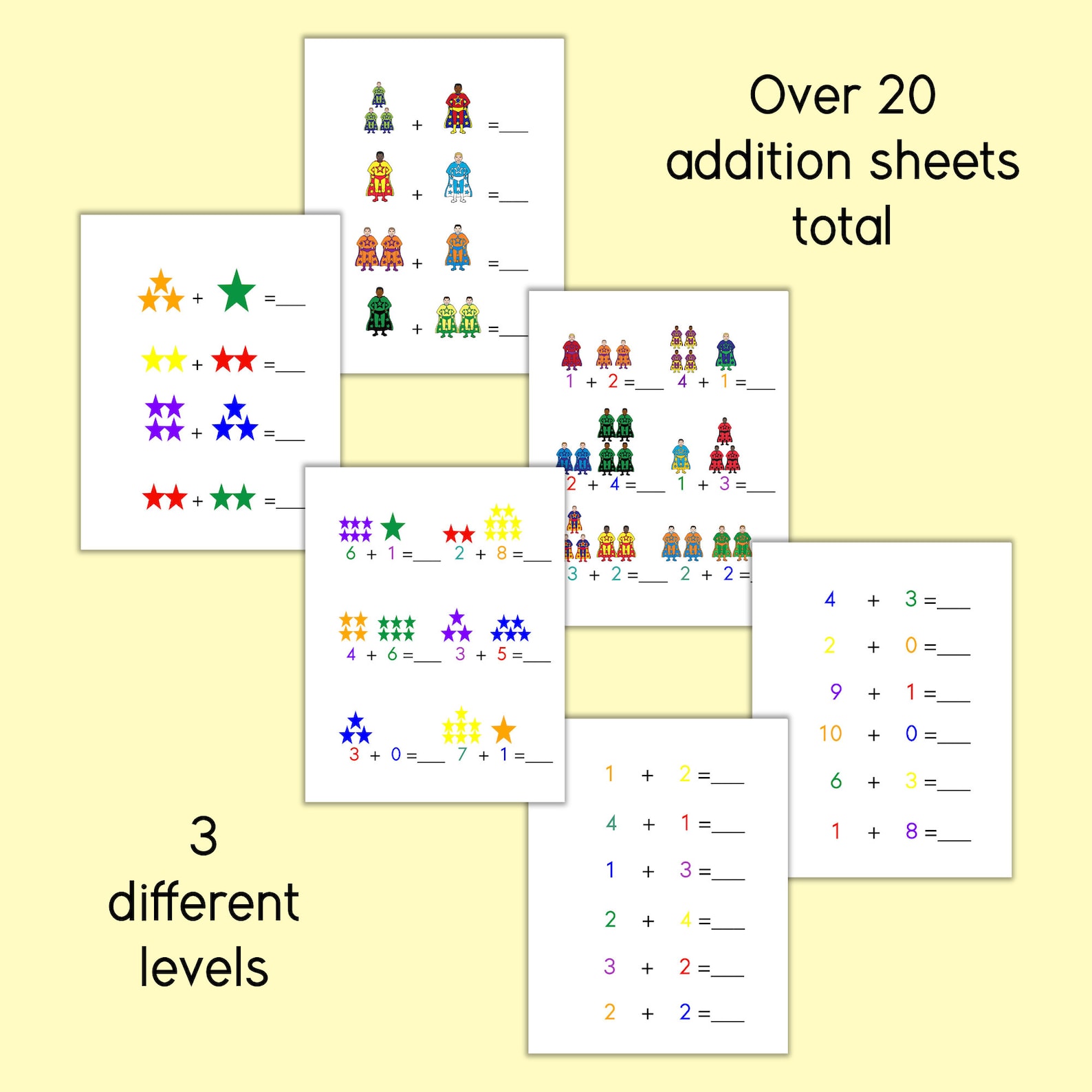 Superhero Math Pack Preschool Math Pack Math Printables - Etsy