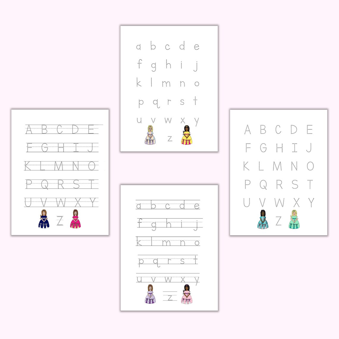 Princess Letter Learning Pack, Learning Letters, Princess Alphabet ...
