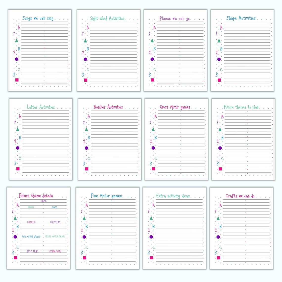 Dinosaur Preschool Planner, Dinosaur Preschool, Preschool Planner ...