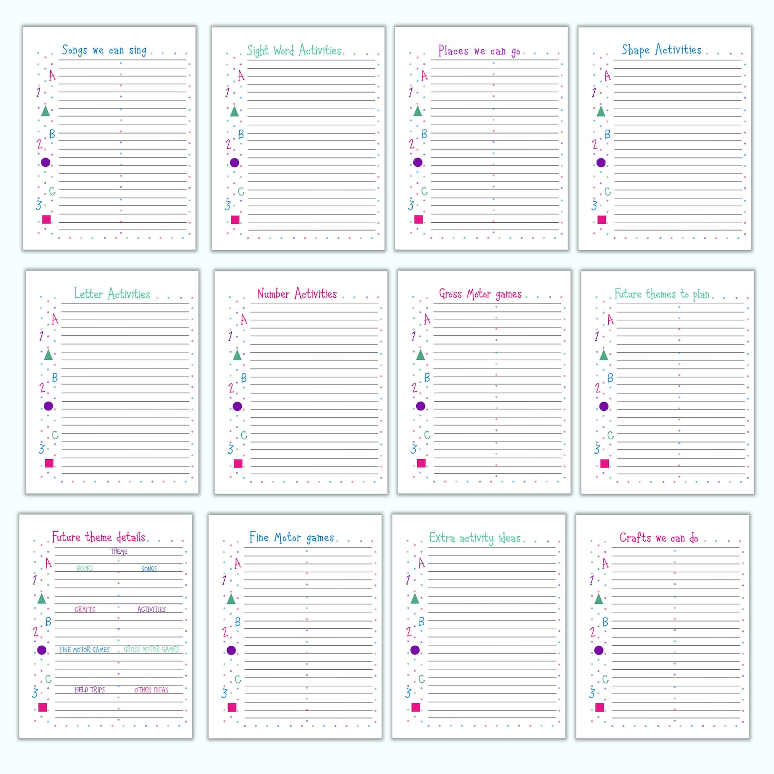 Dinosaur Preschool Planner, Dinosaur Preschool, Preschool Planner ...