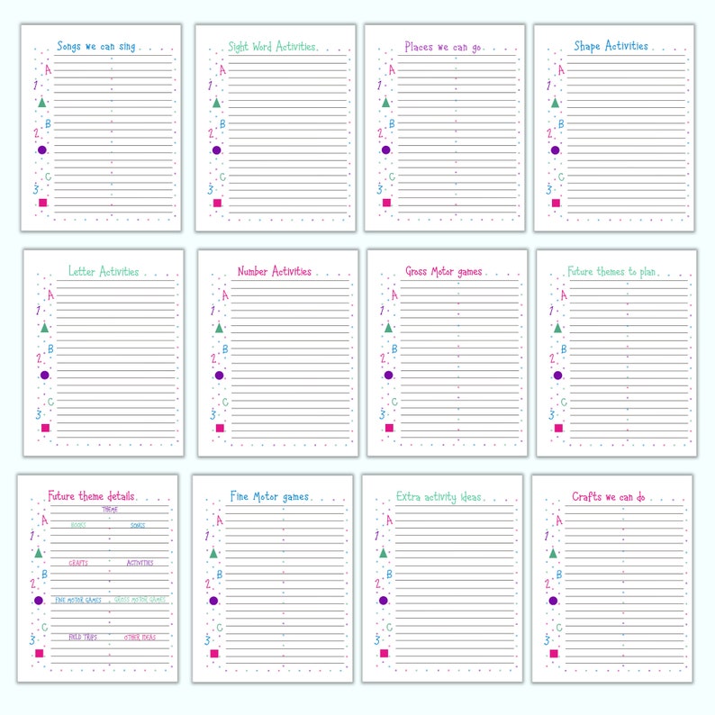 Dinosaur Preschool Planner, Dinosaur Preschool, Preschool Planner ...