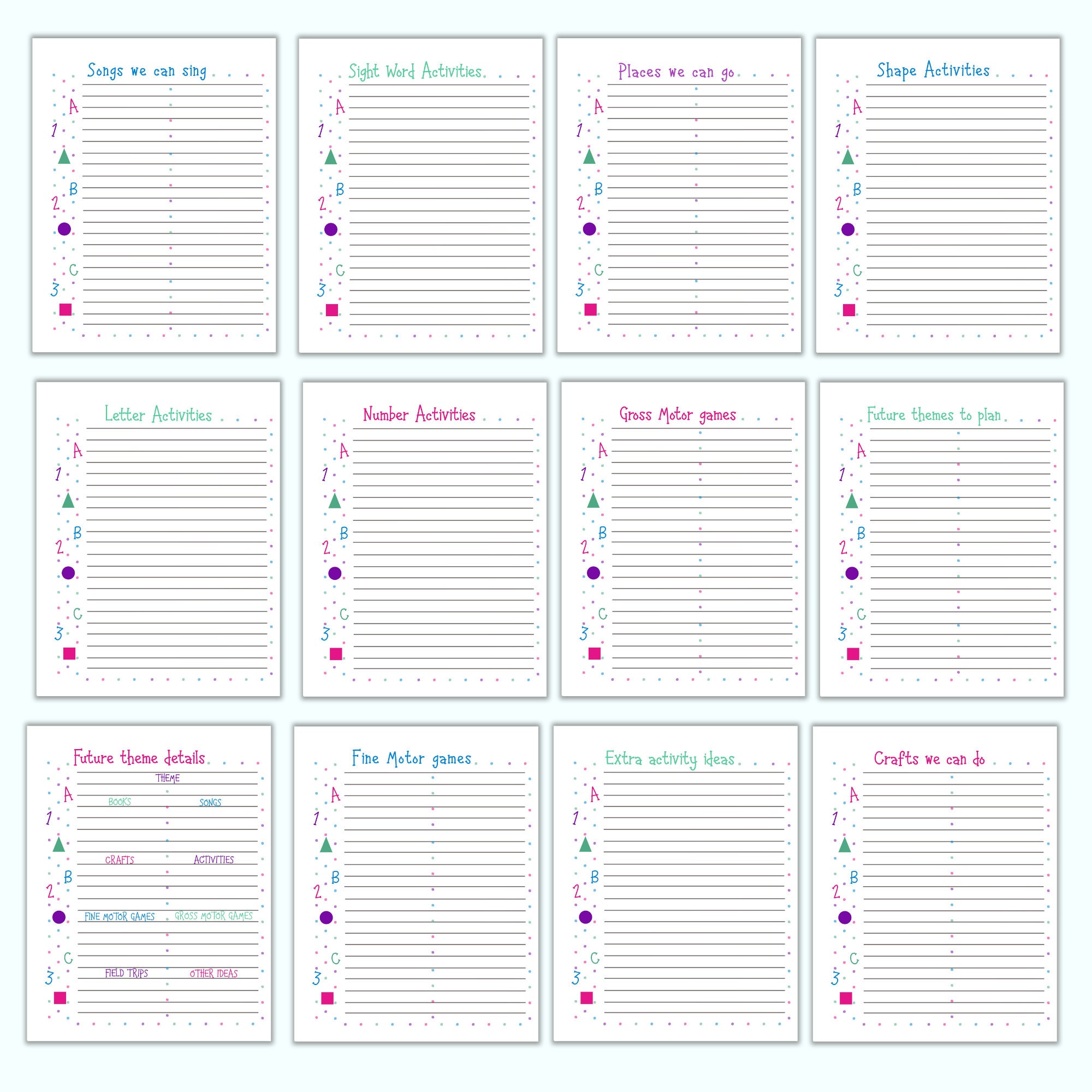 Dinosaur Preschool Planner, Dinosaur Preschool, Preschool Planner ...