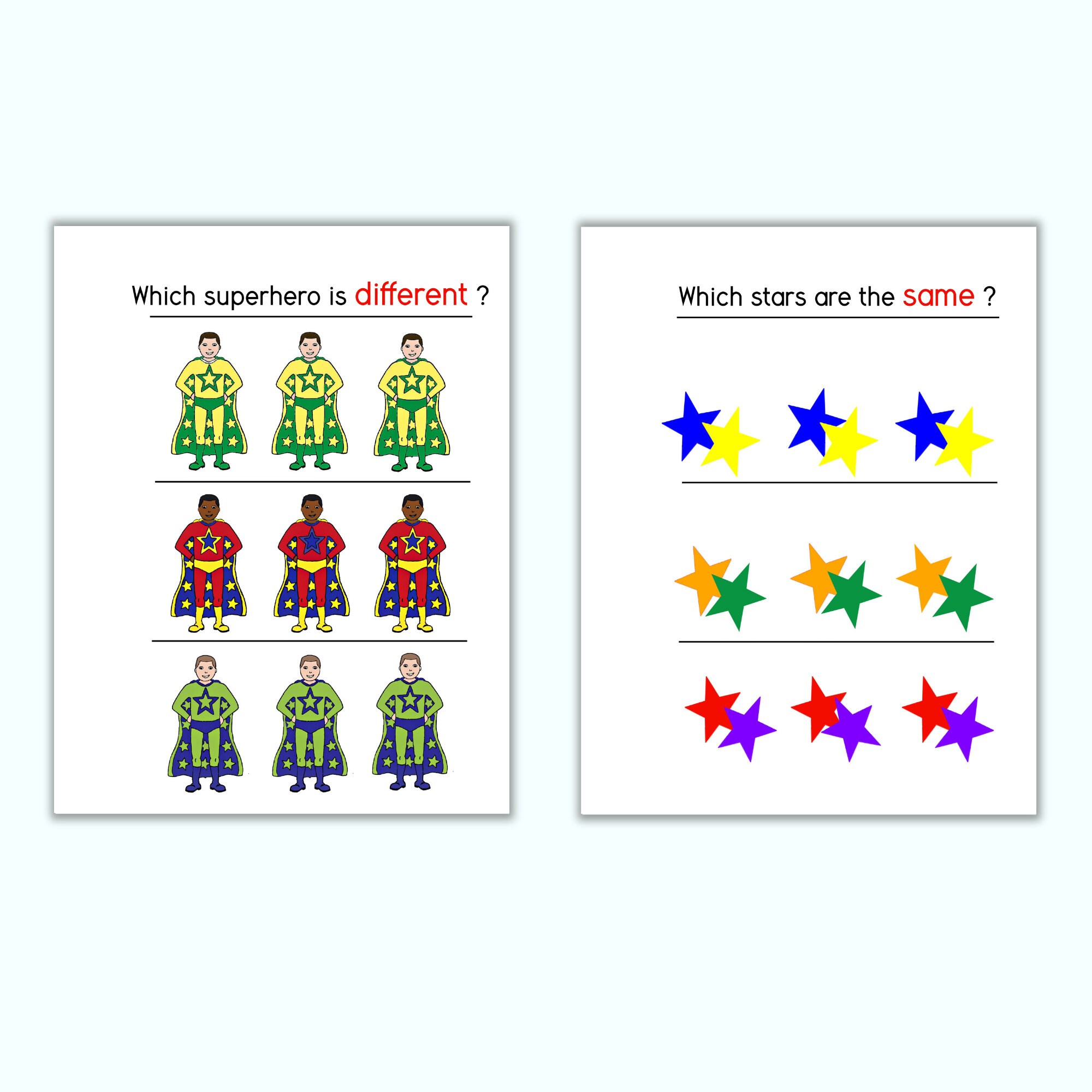 Superhero Math Pack, Preschool Math Pack, Math Printables, Preschool ...