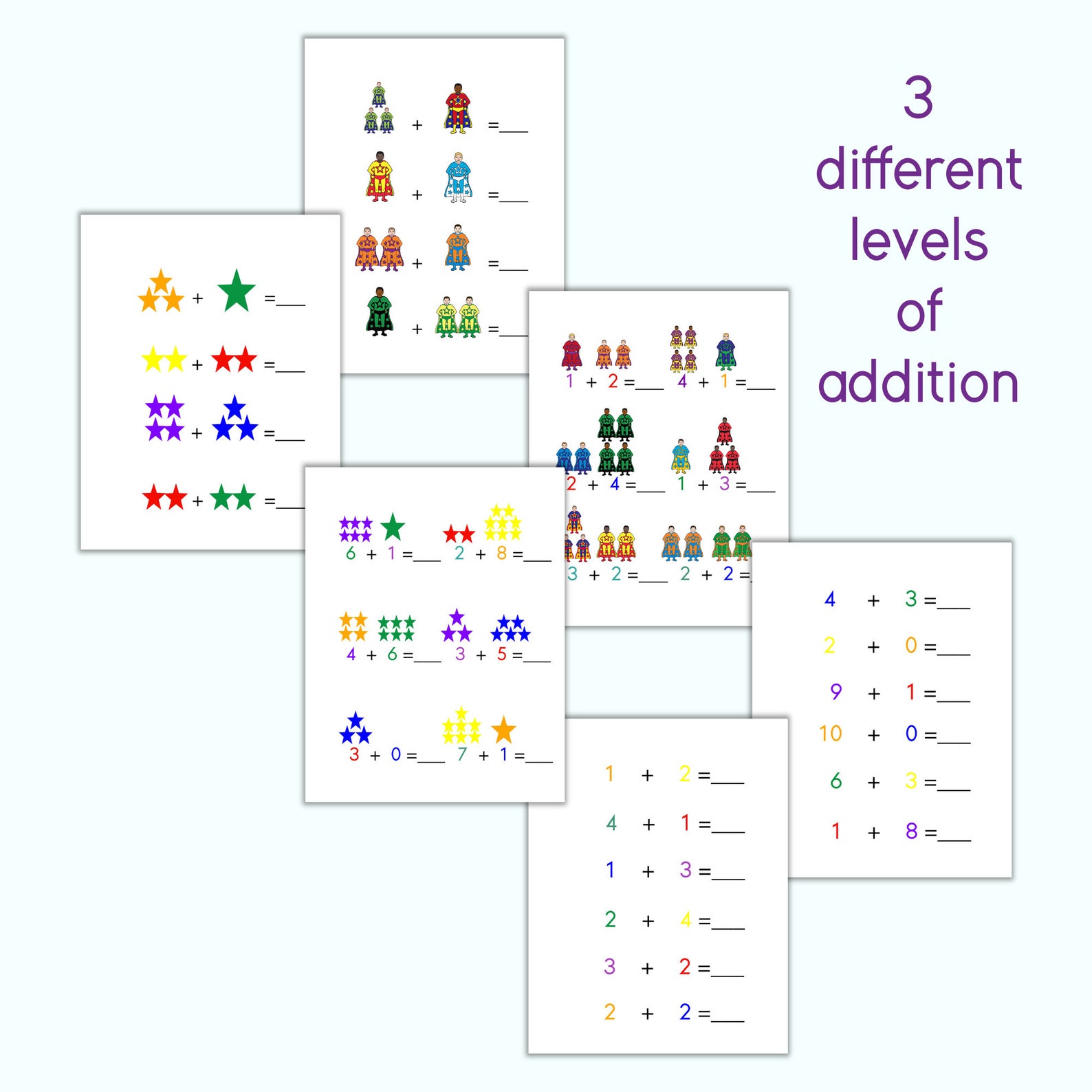 Superhero Math Pack, Preschool Math Pack, Math Printables, Preschool ...