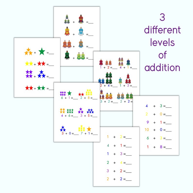 Superhero Math Pack, Preschool Math Pack, Math Printables, Preschool ...