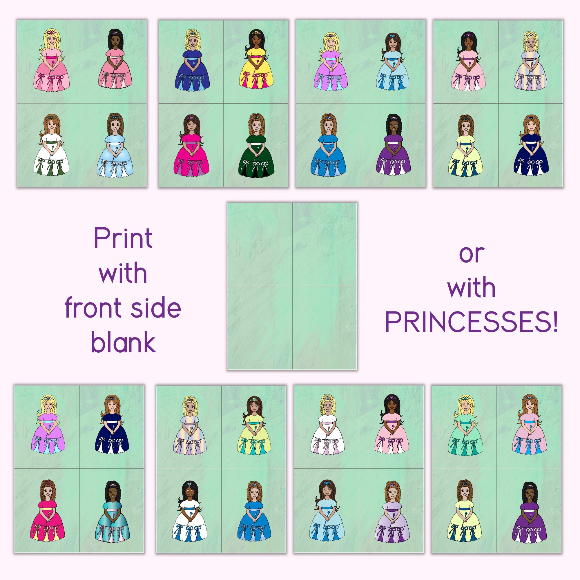 Princess Letter Flashcards, Princess Alphabet Flashcards, Preschool ...